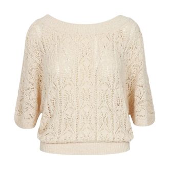 Semicouture Femme, Pulls, Beige, Taille: 40 FR Maille &agrave; col rond
