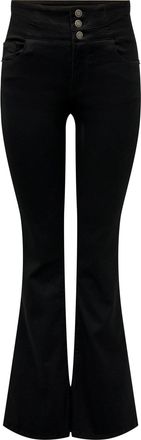 Only Damen Onlcheryl Hw Retro Flared Red DNM Bj Jeans, Black Denim, 31 W/32 L