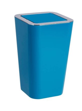 WENKO Wenko 22470100 Schwingdeckeleimer Candy Petrol, Kosmetikeimer, M&uuml;lleimer, Fassungsverm&ouml;gen: 6 l, Polystyrol, 18 x 28.5 x 18 cm, Petrol