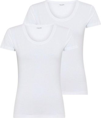 Ysabel Mora Kurzarmshirt (2er Pack) mit Rundhals, elastisch, Baumwollmix, weich, Basic