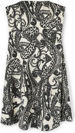 Motivi Femme, Robes, Noir, Taille: 40 FR Mini robe en coton imprim&eacute; cachemire