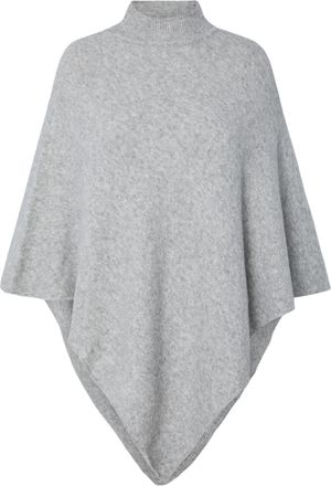 Pieces Pcfortuna High Neck Poncho Noos Bc, Medium Grey Melange,Einheitsgr&ouml;&szlig;e