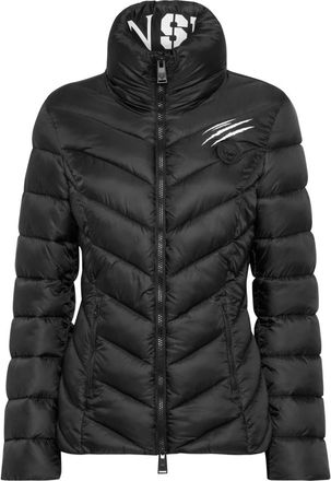 Plein Sport Femme, Vestes, Noir, Taille: 38 FR Nylon Bomber