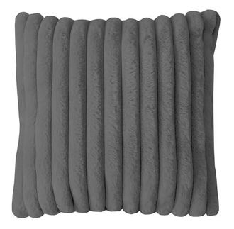 Soleil d'Ocre Housse de Coussin Flanelle 60x60 cm Himalaya Gris