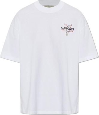 AllSaints Femme, Tops, Blanc, Taille: 38 FR Pentacle Oversized Etta T-Shirt