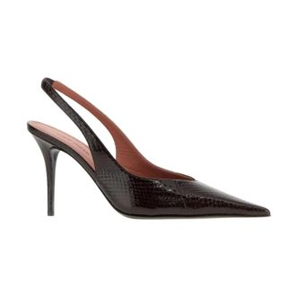 Amina Muaddi Anok Sling 90 - - Shoes - Damen - Braun - 38 1/2 EU