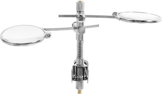 DOITOOL Duale Clip-Lupe Fach Vergrößerung Weiche Gummibeschichtung zum Schutz der Brillengläser Verstellbar für Verschiedene Brillen Leichte Lupe für Uhrmache