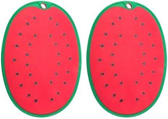 Pratesi WASSERMELONENF&Ouml;RMIGES SCHNEIDEBRETT 24,5 x 34,5 cm (Packung mit 2)