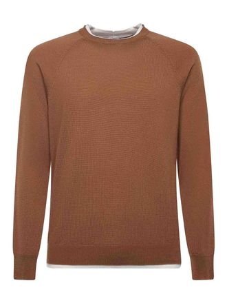 Eleventy Pull Col Rond - Beige