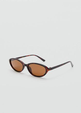 Mango Lunettes de soleil monture plastique chocolat - Femme - Taille unique - MANGO