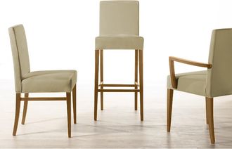 Red Living home24 Polsterstuhl Camillas 2er-Set 52 x 92 x 54cm Beige/Beige