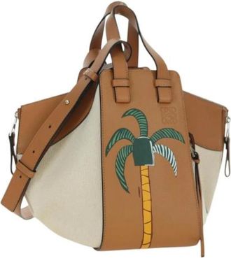 Loewe Sac &agrave; main en toile Pre-owned - Femme - Pre-owned - Beige - Taille: ONE Size