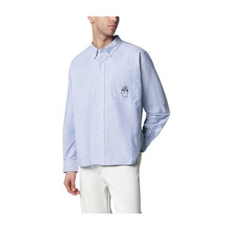 Brain Dead BBC Selvedge Oxford Button Up Hemd - - Shirts - Herren - Blau - M
