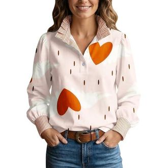 Generic 2026 Chemise Saint-Valentin Femme Fashion Manches Longues Pull-Over Col Rond Couleur Unie Top Haut Outdoor Grandes Tailles Vetement pour Automne Hiver