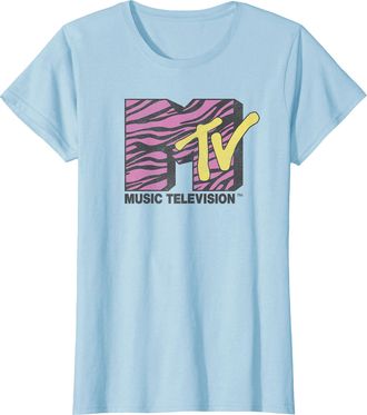 Giesswein Logo MTV r&eacute;tro Z&egrave;bre rose T-Shirt