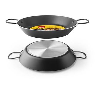 Ibili Po&ecirc;le &agrave; paella noire, 50 cm, Aluminium, Antiadh&eacute;sif, 14 portions