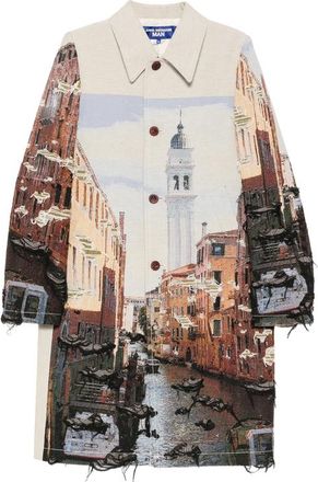 Junya Watanabe Tapestry Frayed Coat