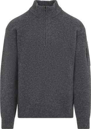 C.P. Company Half-Zip Knit - - Knitwear - Herren - Grau - XL