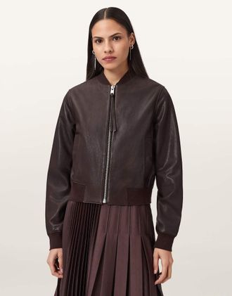 AllSaints Orten - Bomber - Rouge bordeaux