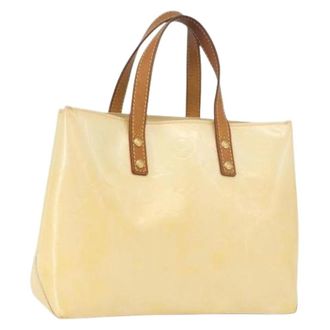 Louis Vuitton Sac &agrave; main vintage en cuir verni doccasion - Femme - Pre-owned - Jaune - Taille: ONE Size
