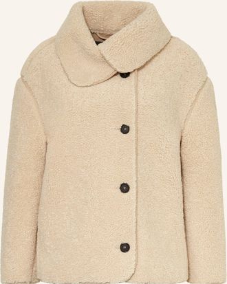 OPUS Teddyfell-Jacke Hafine Mit 3/4-Arm beige