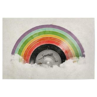 artboxONE Poster 90x60 cm Abstrakt Rainbow Classics hochwertiger Design Kunstdruck - Bild Schallplatte Musik Platte