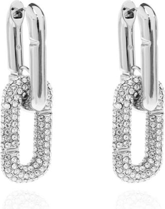 Marc Jacobs Femme, Accessoires, Gris, Taille: ONE Size Pop J-Marc Pav&eacute; Drop Earrings