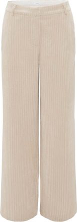 OPUS Damen City Pants | Wide Leg Pants Marnia aus weichem Cord Macadamia, 34