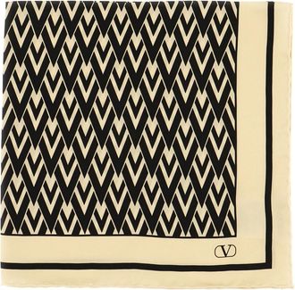 Valentino Garavani Homme, Accessoires, Noir, Taille: ONE Size Toute La V Scarf