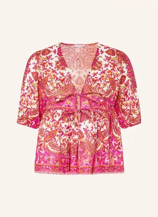 Mrs & Hugs Mrs & Hugs Blusenshirt Aus Leinen pink