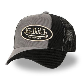 Von Dutch Trucker Cap CT CUT/03 Black Grey Schwarz Grau, Size:OneSize