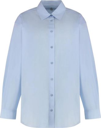 Toteme Femme, Blouses et Chemises, Bleu, Taille: 38 FR Classic Tumbled Shirt