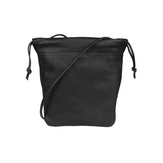 IL BISONTE Schicke Leder Crossbody Tasche - - Bags - Damen - Schwarzk - ONE SIZE