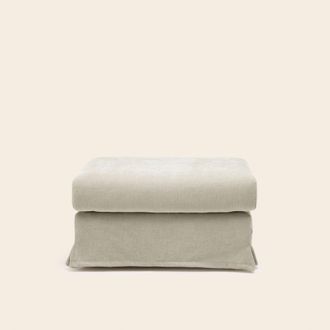 Madura Pouf Claribel Chenille Pierre min&eacute;rale - BEIGE