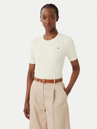 Tommy Hilfiger Bluse WW0WW38744 Creme Regular Fit