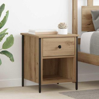 vidaXL Cabinet de chevet avec tiroir ch&ecirc;ne artisanal 40 x 42 x 50 cm vidaXL