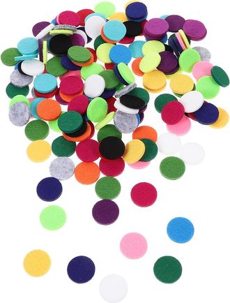 Angoily 170 Stück Aromatherapie Diffuser Pads aus Polyesterfaser Kleine Runde Duftpads für Aromatherapie Halsketten Anhänger Wiederverwendbar Mischfarben als 