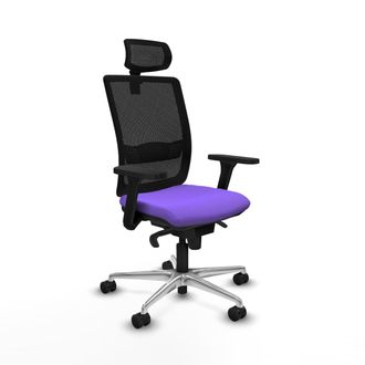 Piqueras y Crespo B&uuml;rostuhl mit Lendenwirbelst&uuml;tze mit 3D-Armlehnen und Kopfteil, h&ouml;henverstellbar und neigbar. Ausgestattet mit 5 Positionen und eingespritztem Schaum.