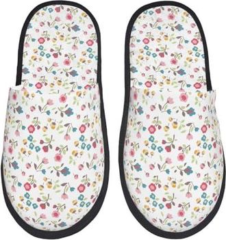 Generic Imprimé Fleurs DÉté Pantoufles En Peluche Doux Pantoufles Moelleuses Maison Slippers Pour Intérieur Extérieur Homme M