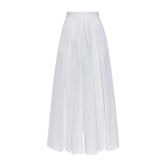 Fabiana Filippi Femme, Pantalons, Blanc, Taille: 36 FR Pantalon Large Plissé