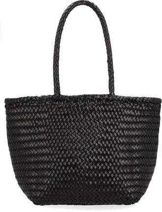 Dragon Diffusion Womens Shoulder Bag Grace Basket Black Leather