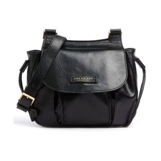 The Bridge Leder-Umh&auml;ngetasche mit verstellbarem Riemen - - Bags - Damen - Schwarzk - ONE SIZE