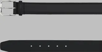 HUGO BOSS Mens Leather Belt Navya-St Black Cowhide