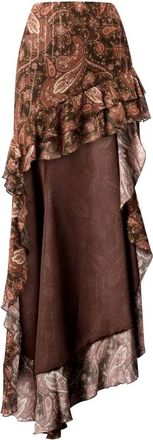 Andamane Femme, Jupes, Multicolore, Taille: 40 FR Camelia Cascade Maxi Skirt