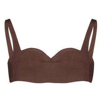 Prada Crepe de Chine Top - - Tops - Damen - Braun - S