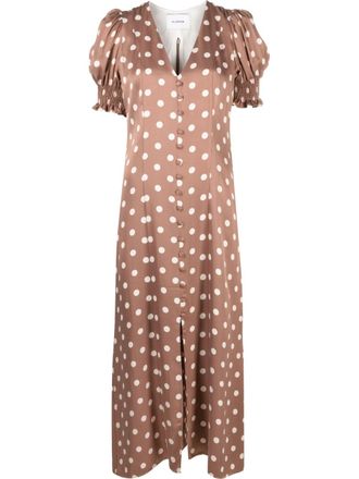 Sleeper robe Bella &agrave; pois - Marron