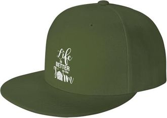 Generic La Vie Est Meilleure &Agrave; La Ferme Femme Homme Casquette Hip Hop Protection Solaire Strapback Cap Anti-UV Snapback Chapeau pour Camping P&ecirc;che Adulte