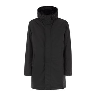 Herno Langer Parka in Keystone und hellem Kunstfell - - Coats - Herren - Schwarzk - L
