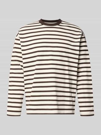 Jack & Jones Regular Fit Longsleeve aus reiner Baumwolle mit Streifenmuster