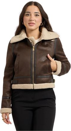 Yes-Zee YES Zee, Femme, Vestes, Brun, Taille: 46 FR Short Teddy Jacket